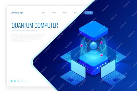 Premium Vector Isometric Quantum Computing Or Supercomputing A