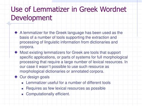 ppt using a lemmatizer to support the development and validation of