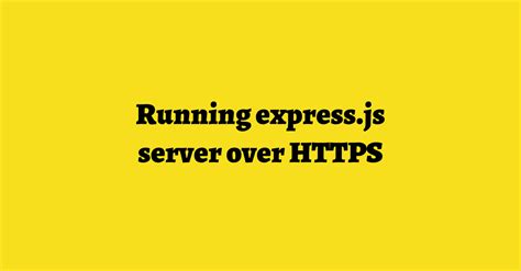 Running Expressjs Server Over ⚡ Timonweb