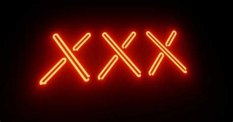 Neon Sex Sign As Illuminated Advertising Stock Video Pond