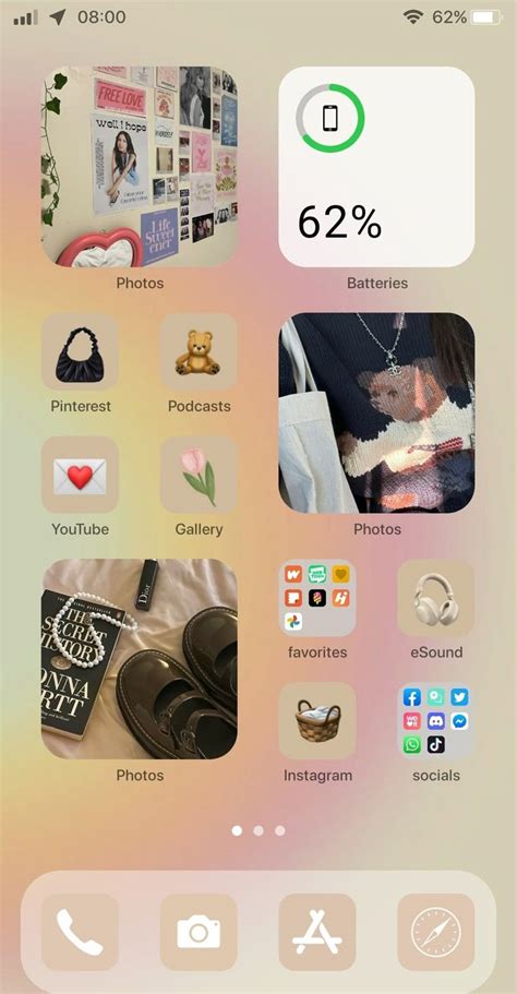 Ios Iphone Layout Aesthetic Pantalla De Inicio Iphone Organizador De Celular Personalizar