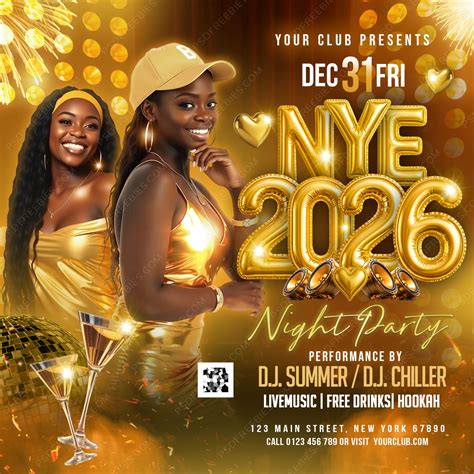 New Year 2026 Celebration Social Media Flyer Psd Template