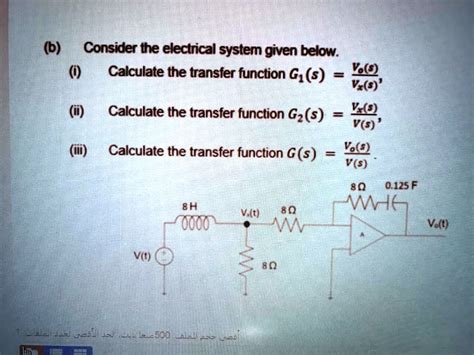 solved b consider the electrical system given below i calculate