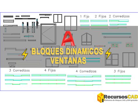 Bloques Dwg De Ventanas Oscilobatientes De 1 2 Y 3 Hojas Gratis Para