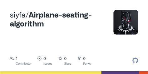 Github Siyfaairplane Seating Algorithm