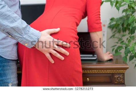 Sexual Harassment Work Man Touching Womans Stock Photo Shutterstock