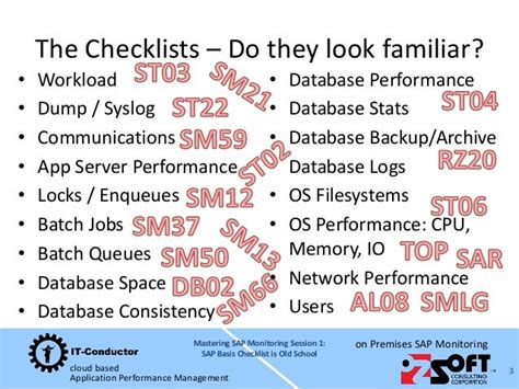 Mastering Sap Monitoring Sap Basis Checklist Is Old School