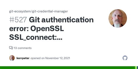 Git Authentication Error Openssl Ssl Connect Connection Was Reset In Connection To Dev Azure