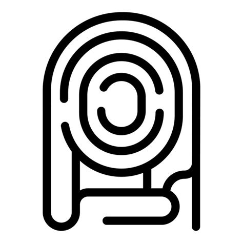 Premium Vector Scanner Finger Icon Outline Vector Criminal Signature Key Safety