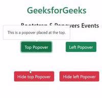 Bootstrap 5 Popovers Events GeeksforGeeks