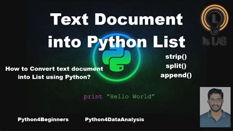 How To Convert Text File Into Python List P16 Convert Text File To