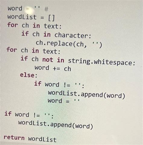 Solved Write A Function Split Text SplitCharacters Chegg Com