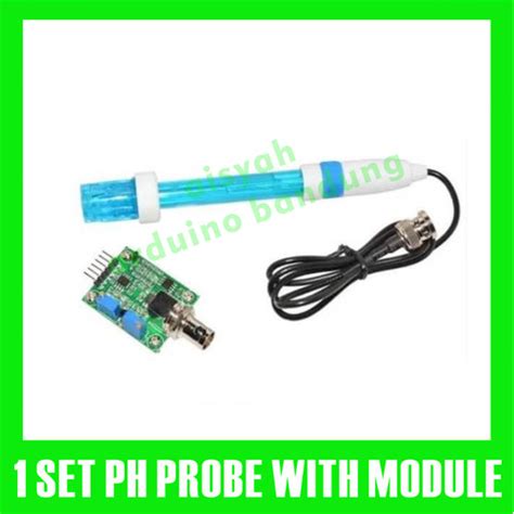 Promo SENSOR PH METER MODULE PH C WITH PROBE ELECTRODE SET Kota Bandung Aisyah Arduino