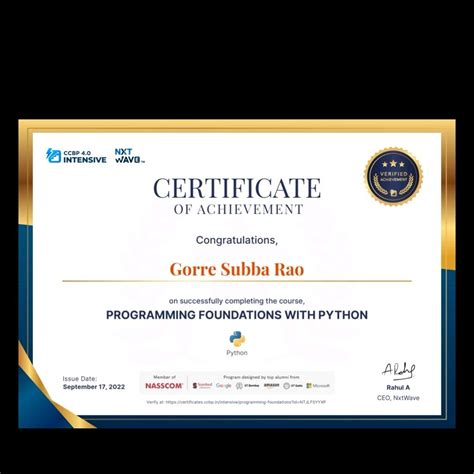 Subba Rao Gorre On Linkedin Hello Connections Nxtwave Ccbp