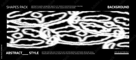 Universal Trendy Geometric Shapes Set With Vector Bitmap Dithering Texture Stock Vector Adobe