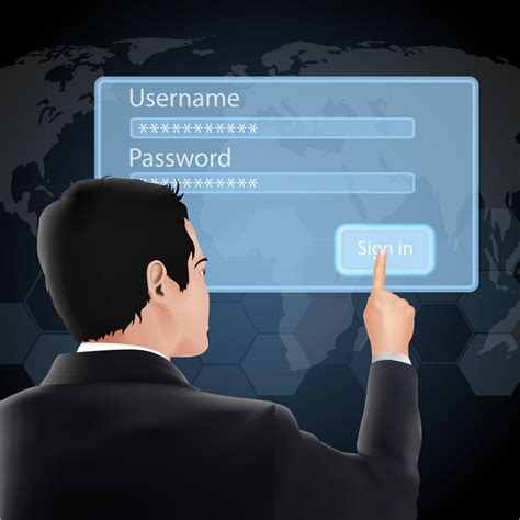 Man Log In And Password Vector 5740131 Vector Art At Vecteezy