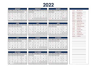 Free 2022 Excel Calendar Templates Calendarlabs