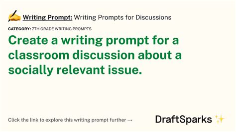 Writing Prompt Writing Prompts For Discussions • Draftsparks