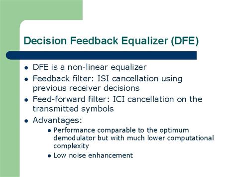 Decision Feedback Equalization In Ofdm With Long Delay