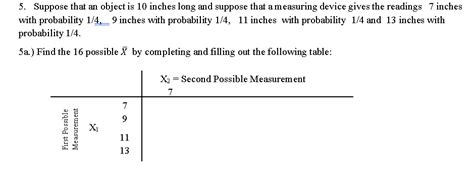 Solved 5 Suppose That An Object Is 10 Inches Long And Chegg Com