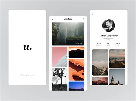 unsplash app ui kit free figma resource figma elements