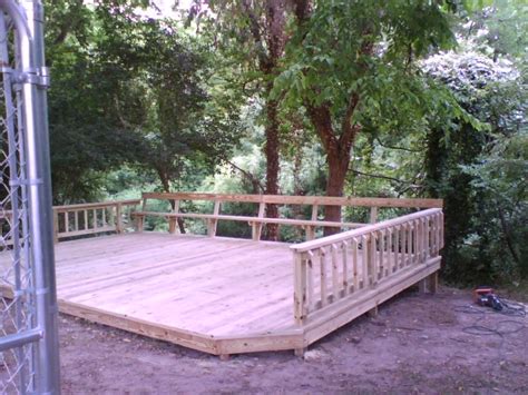 Treated Deck With Handrail Fences Decks By T Campbell