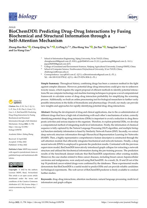 Pdf Biochemddi Predicting Drugdrug Interactions By Fusing Biochemical And Structural