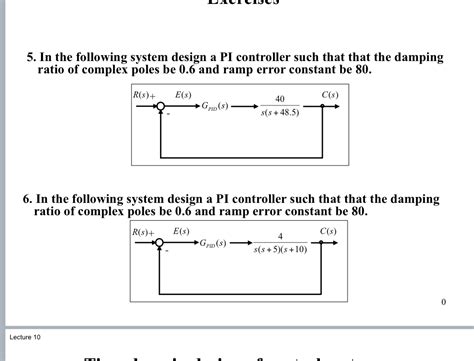 Solved In The Following System Design A PI Controller Such Chegg