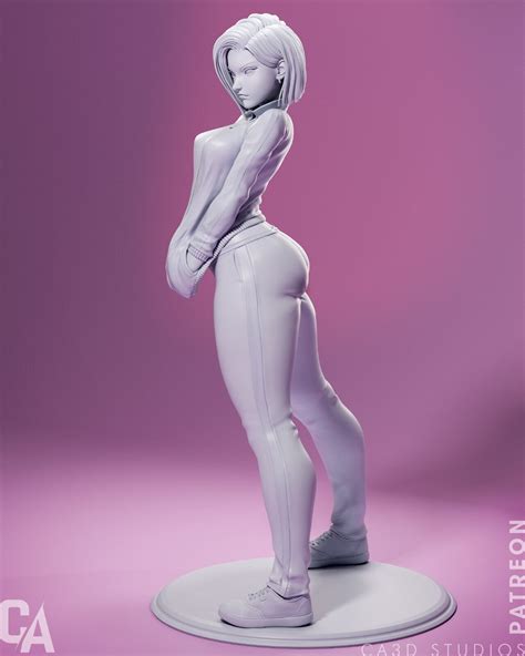 Fan Art Android 18 3d Printed Model Etsy