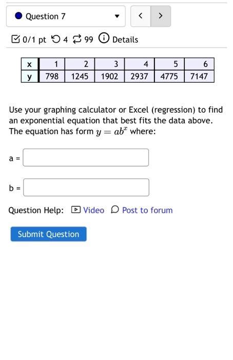 solved 『0 1 pt 44⇄99 i details use your graphing