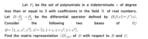 solved let p3 ﻿be the set of polynomials in a indeterminate