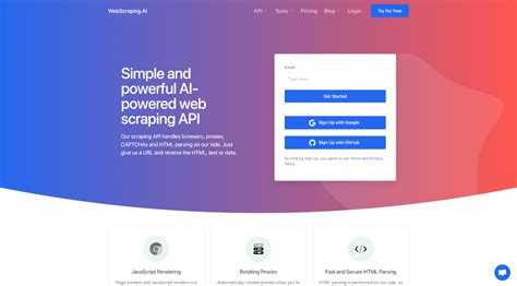 Webscrapingai Simplify Web Scraping With Ai And Rotating Proxies Seektoolai Directory