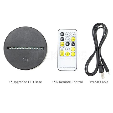 Dimmable Flashing D LED Base With IR Remote Control TDL S GEEKLEDS