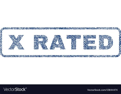 X Rated Textile Stamp Royalty Free Vector Image
