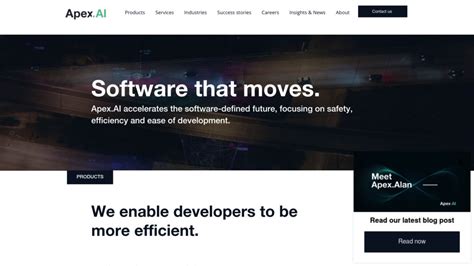 Apexai安全认证的软件平台，实现移动和自主系统的可扩展、可靠开发。 Moge