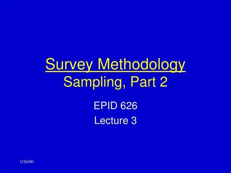 PPT Survey Methodology Sampling Part 2 PowerPoint Presentation Free Download ID 256186