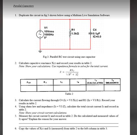 Solved Series Capacitors Duplicate The Circuit In Fig1 Shown Below