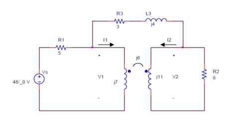 Solved Find The Phasors I1 I2 V1 V2 In The Given Circuit Chegg Com
