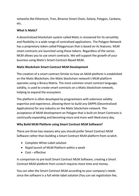 Ppt Matic Smart Contract Mlm Software Powerpoint Presentation Free