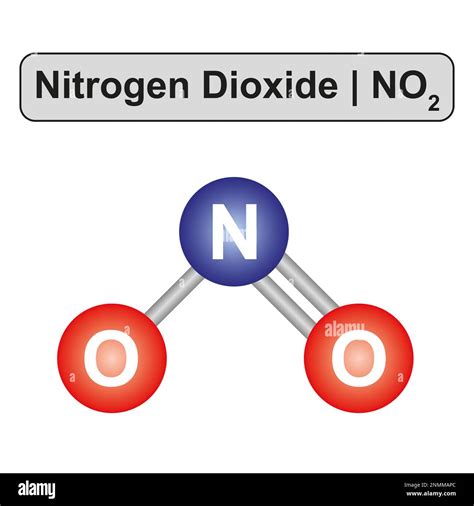 Nitrogen Dioxide Molecule Illustration Stock Photo Alamy