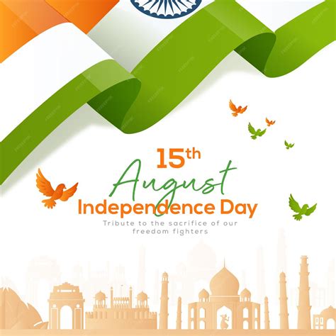 Premium Vector Banner Design Of 15 August Happy Independence Day Template