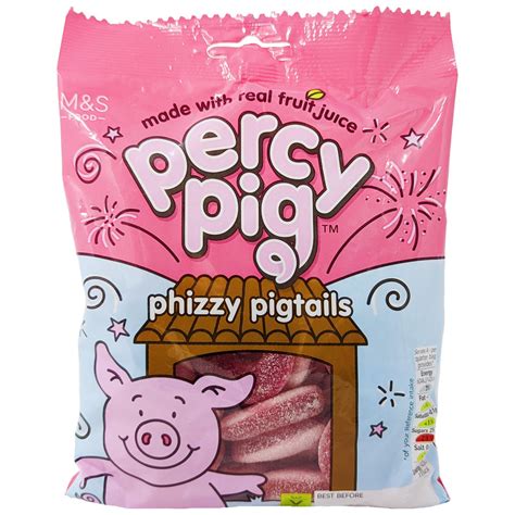 Mands Percy Pig Phizzy Pigtails 170g Blightys British Store