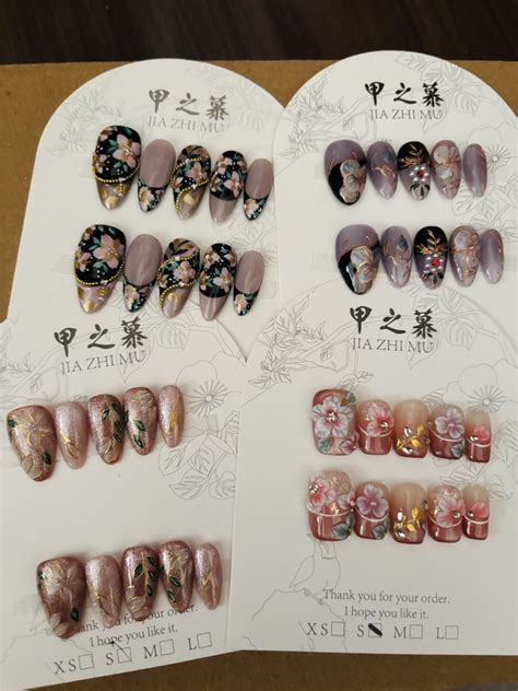Jia Zhi Mu Press On Nails Various Designs Beauty And Personal Care