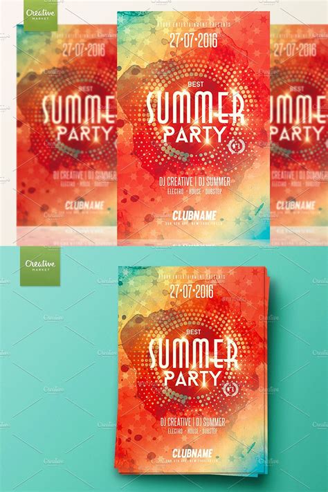 Summer Party Psd Flyer Template Masterbundles