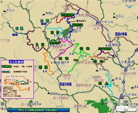 あぶくま鶴石山エリアの林道地図WoodlandMap福島
