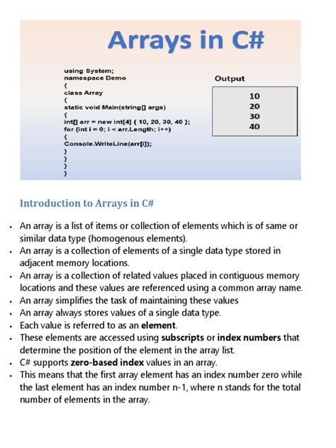 C Array Pdf Pdf C Sharp Programming Language Software Development