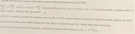 Solved Consider The Causal Lti System With Input Output