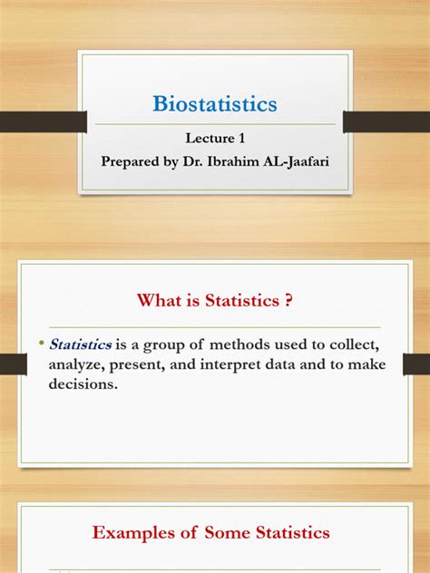 Biostatistics Lecture 1 6 Pdf Statistics Biostatistics