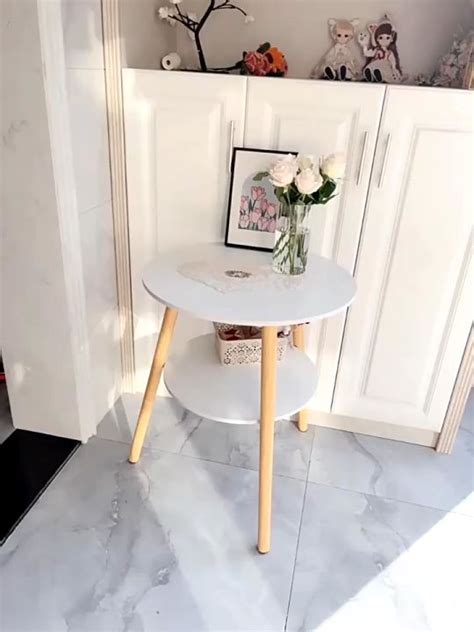 โต๊ะกาแฟ โต๊ะนั่งพื้น โต๊ะญี่ปุ่น Side Table ห้องนั่งเล่น มินิมอล สไตล์นอร์ดิก สีขาว Th