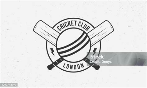 크리켓 박쥐와 공을 크리켓 클럽 빈티지 엠블럼 크리켓 트렌디 한 로고 벡터 엠블럼 템플릿입니다 벡터 일러스트레이션 로고에 대한 스톡 벡터 아트 및 기타 이미지 Istock